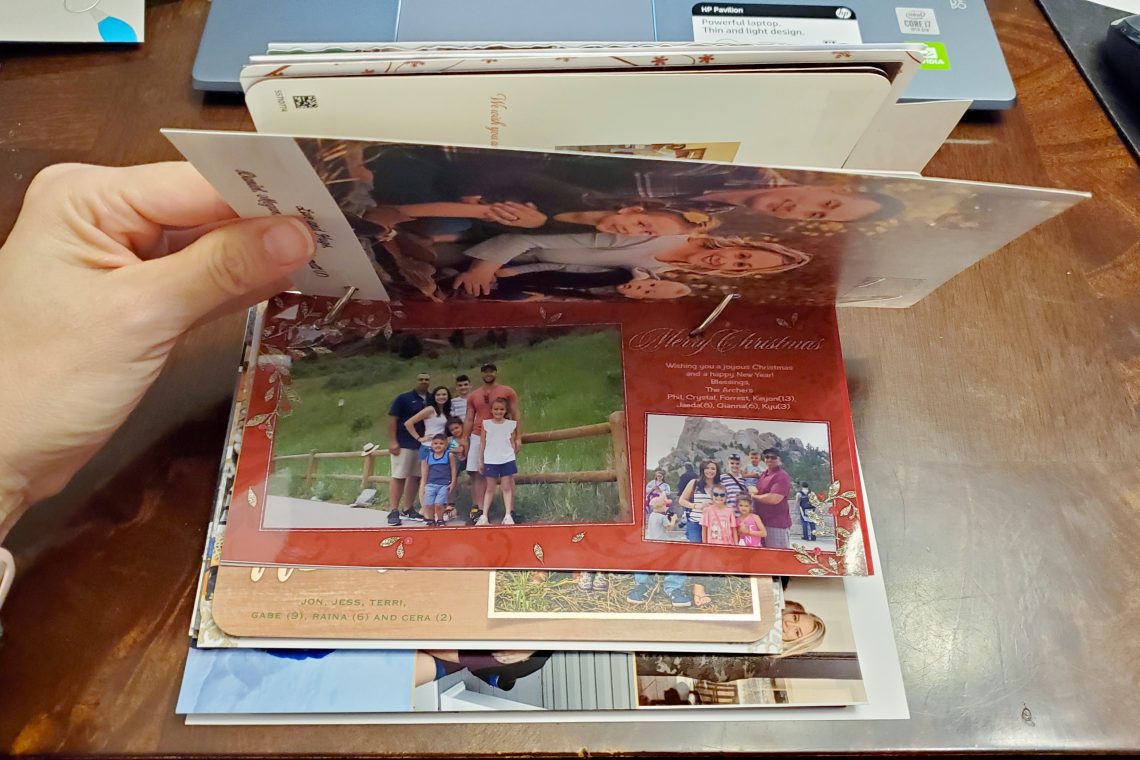 DIY Christmas Card Books - Kinda Sorta Simple