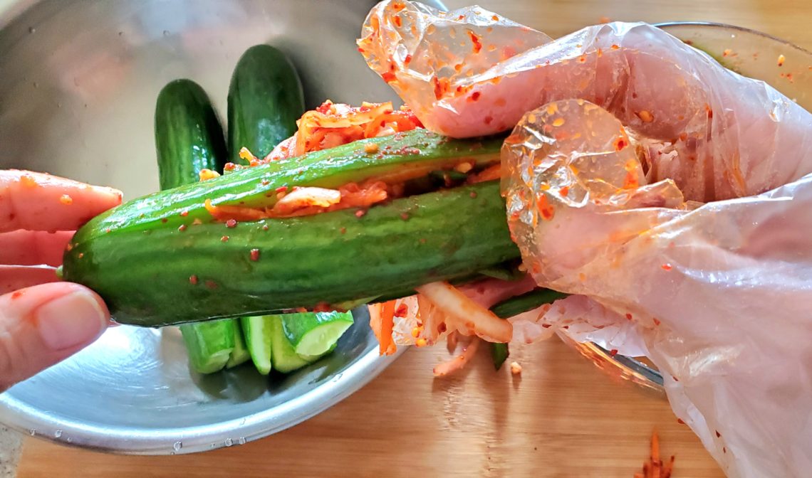 Oi Sobagi Korean Stuffed Cucumber Kimchi - Kinda Sorta Simple