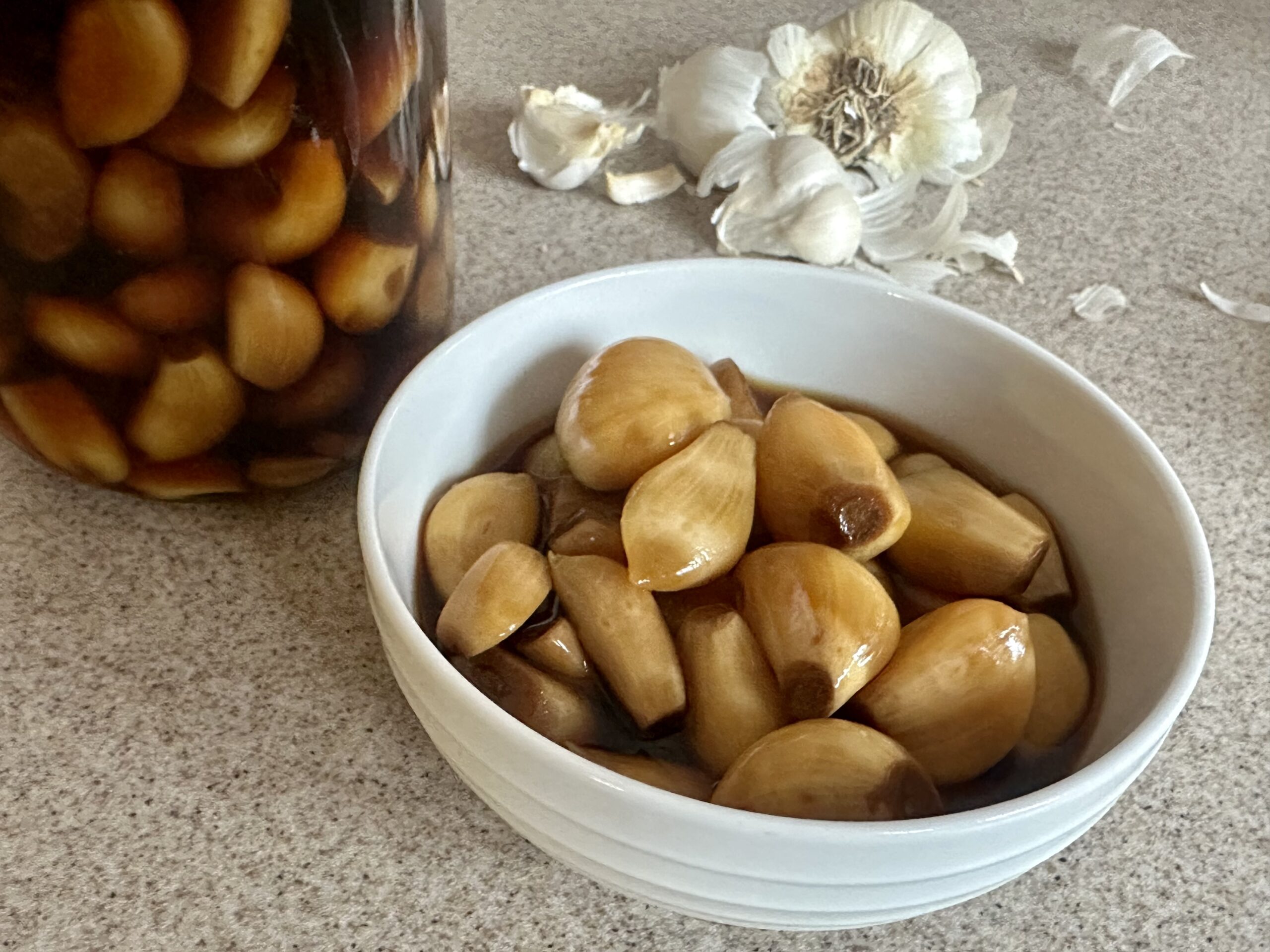 Korean Pickled Garlic Maneul Jangajji - Kinda Sorta Simple